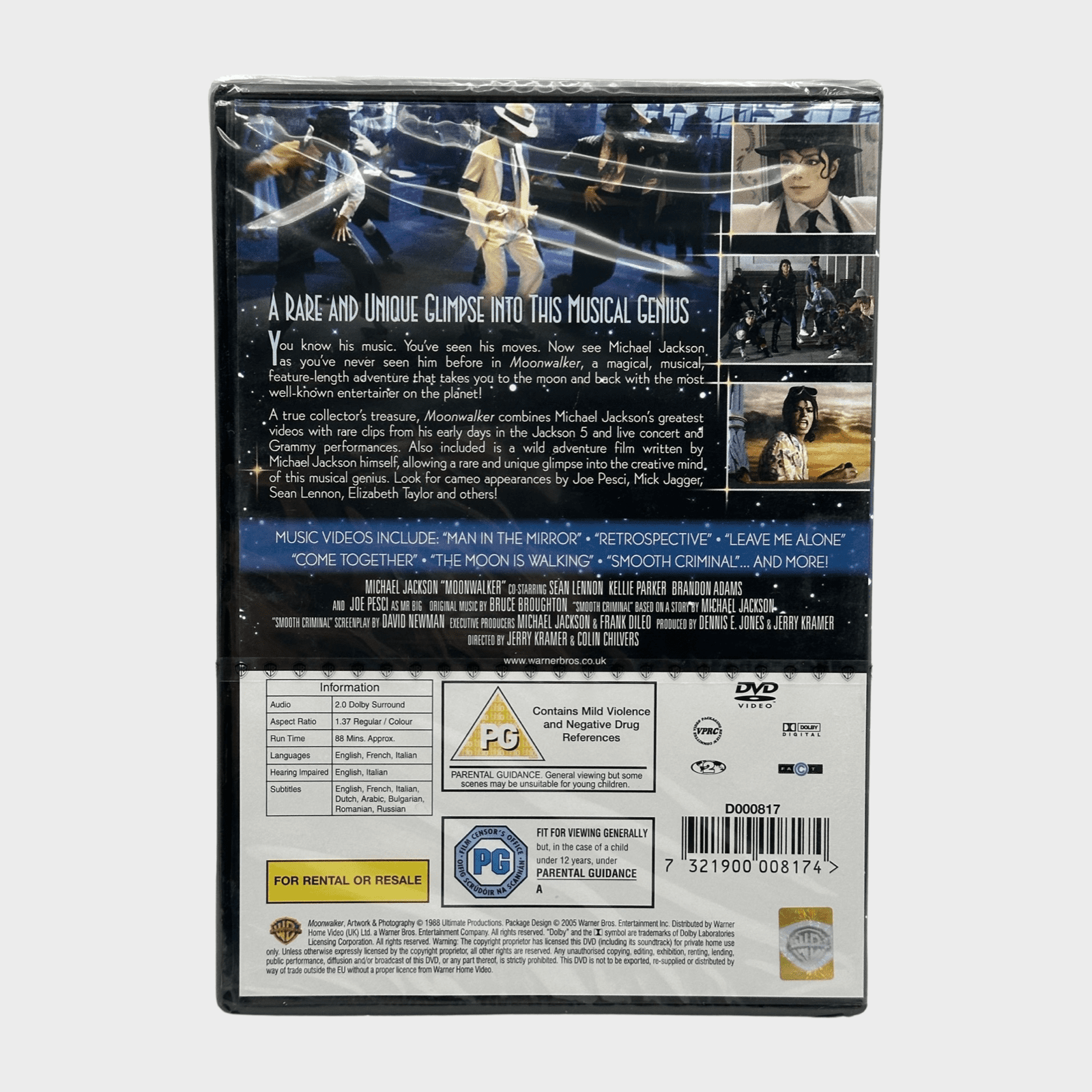 Michael Jackson Moonwalker Sealed DVD (UK) – Michael Jackson Market