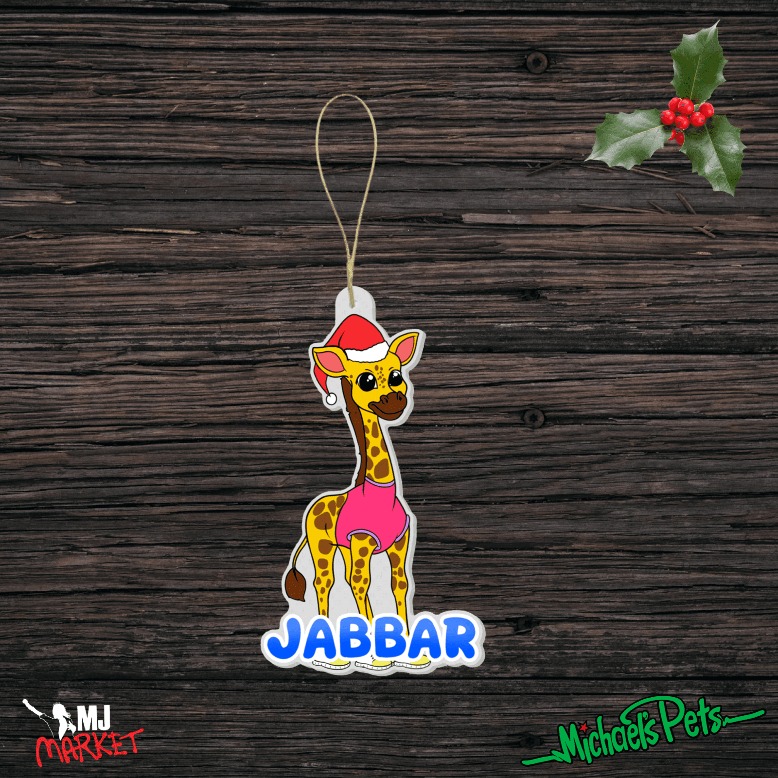 Michael Jackson Pets ‘Jabbar’ The Giraffe Christmas Tree Ornament ...