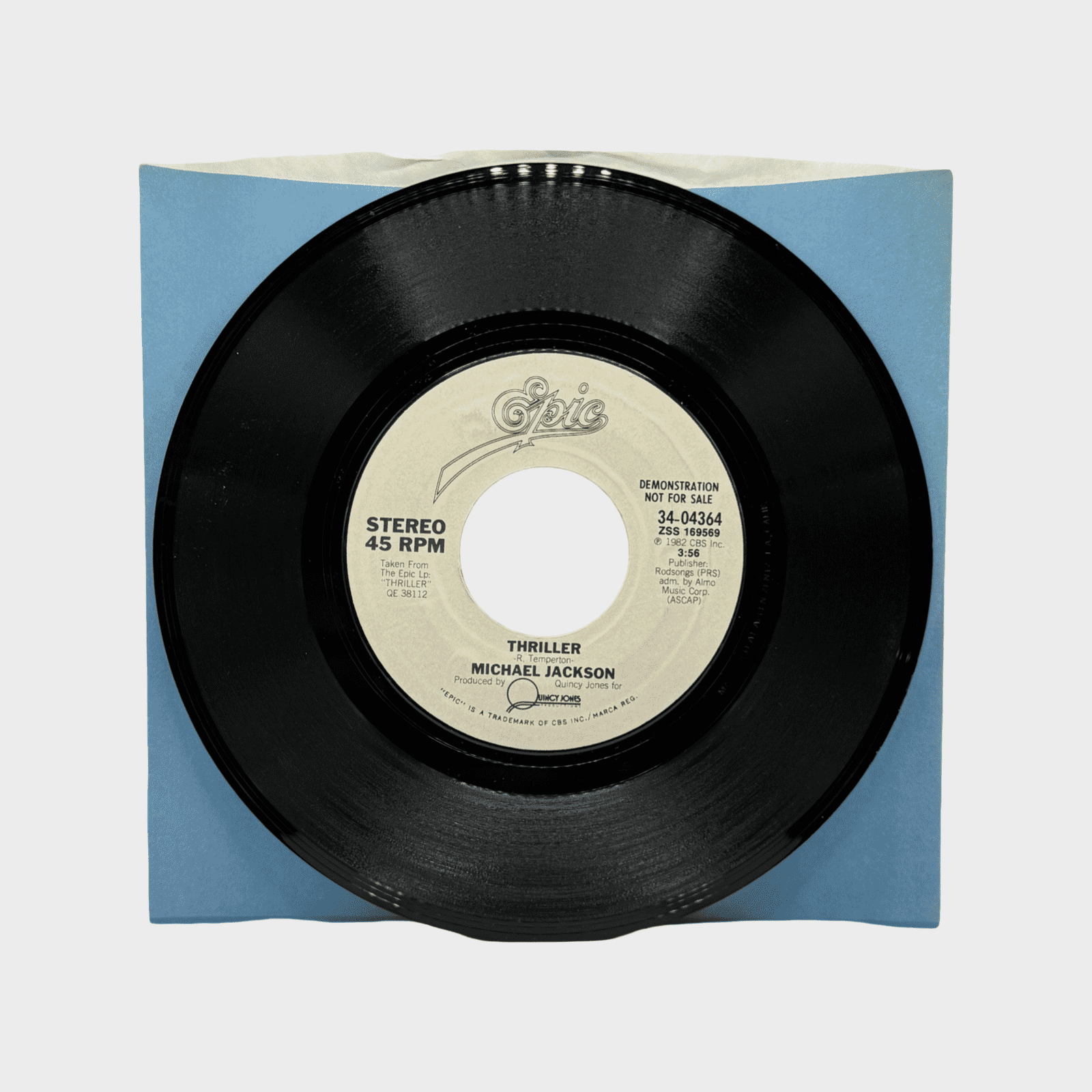 Michael Jackson ‘Thriller’ White Label Promo 45 7″ Single (USA ...