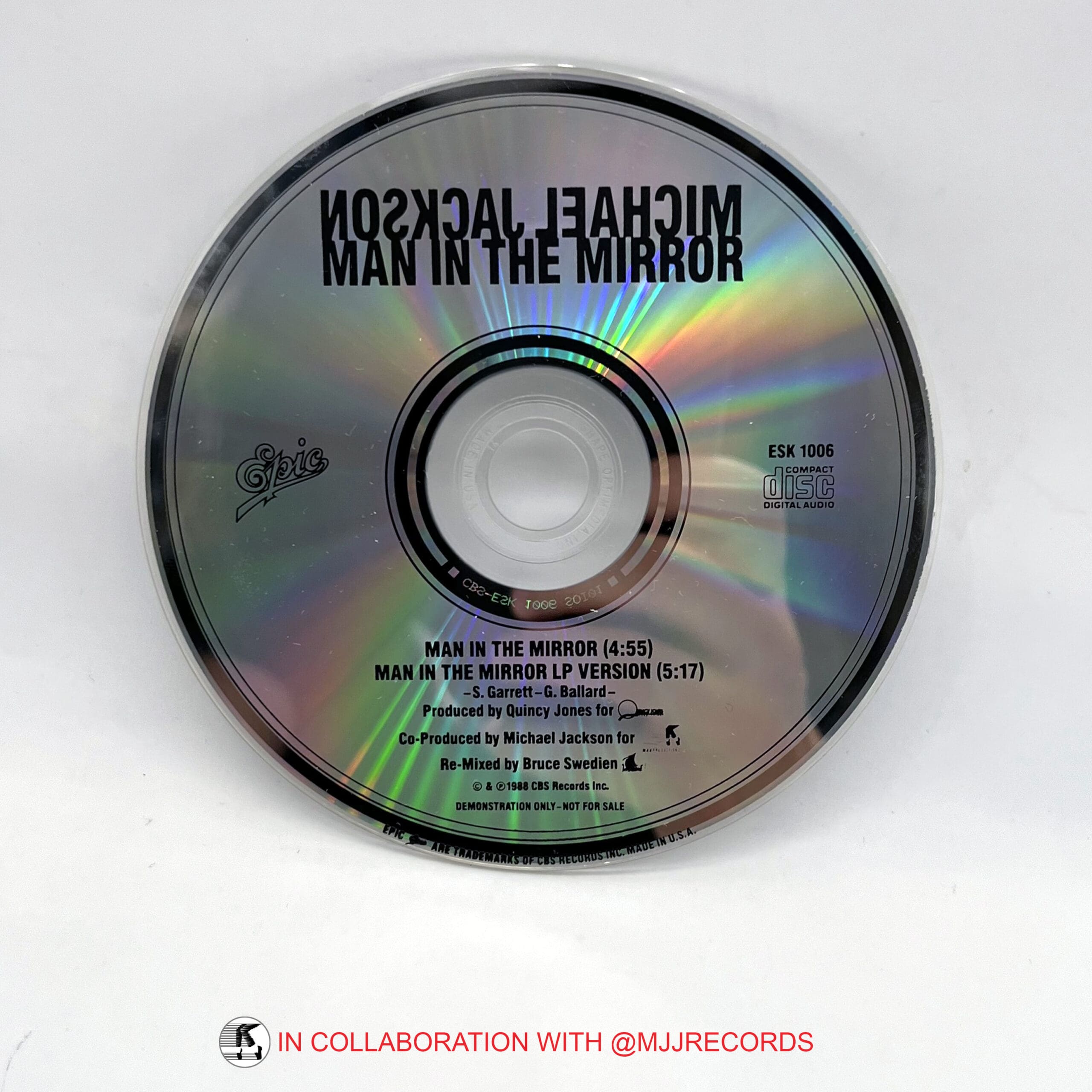 Michael Jackson ‘MAN IN THE MIRROR’ Promo CD (USA) – Michael Jackson Market