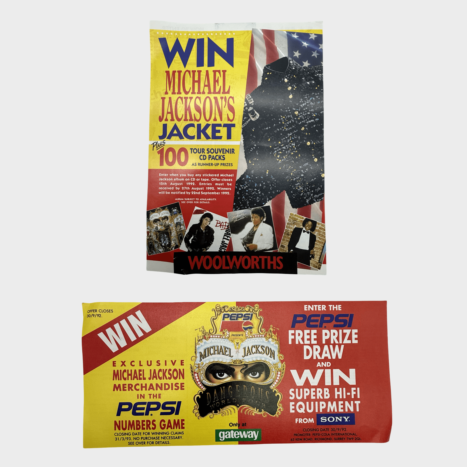 Michael Jackson Dangerous UK Contest Flyers Leaflets – Michael Jackson ...