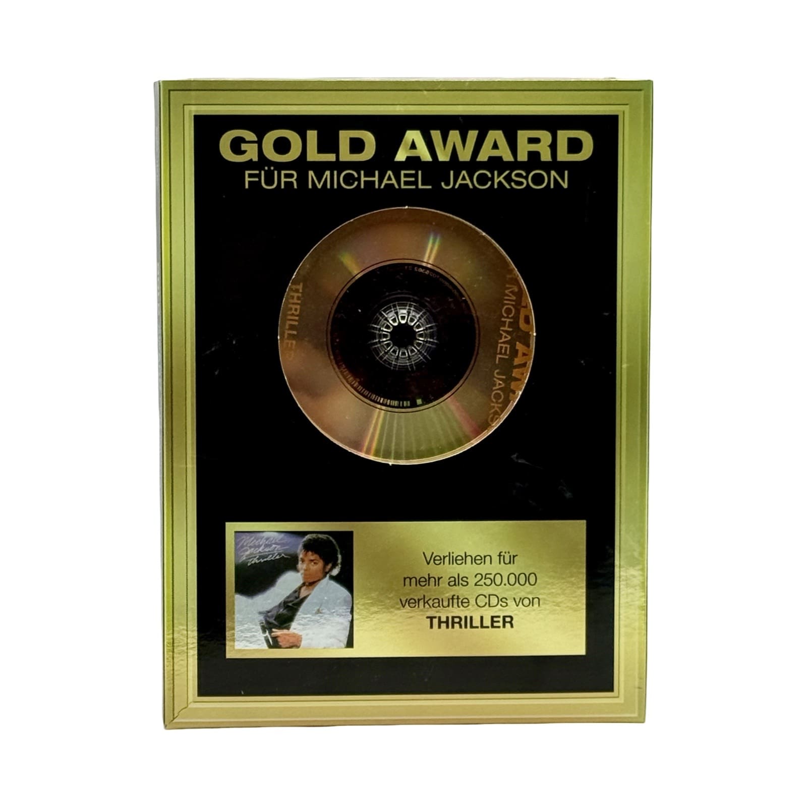 Michael Jackson ‘Thriller’ Gold Award CD (Germany) – Michael Jackson Market